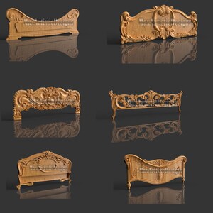 45+ Bed Headboards & Footboards 3d Stl Files for Cnc Routers Engraving ...