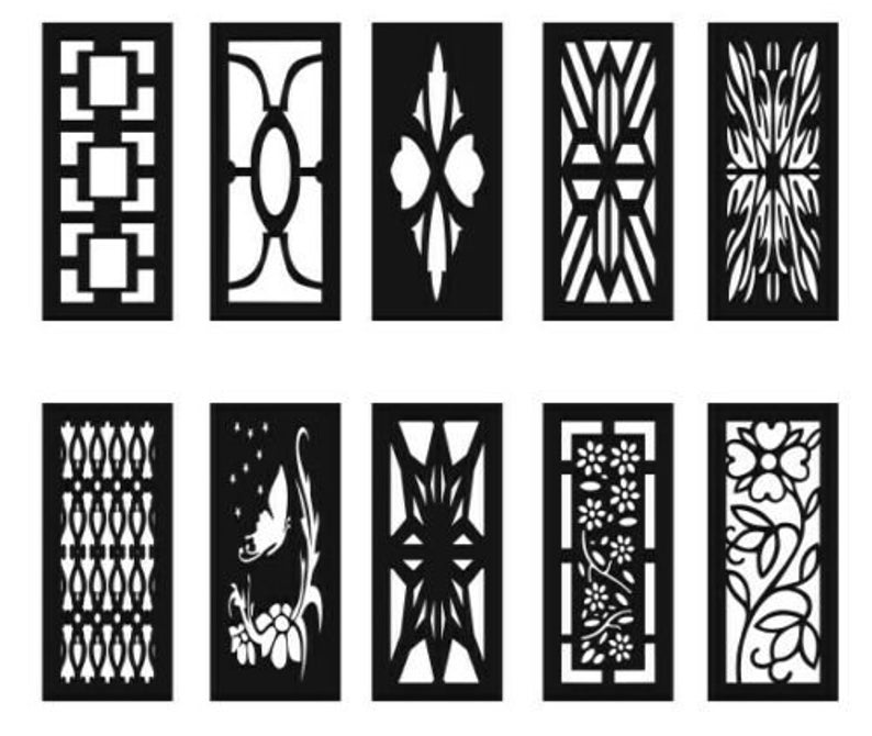 100 Cnc Vector Dxf-cdr Panels Flowers Trees Doors Frames Forf - Etsy