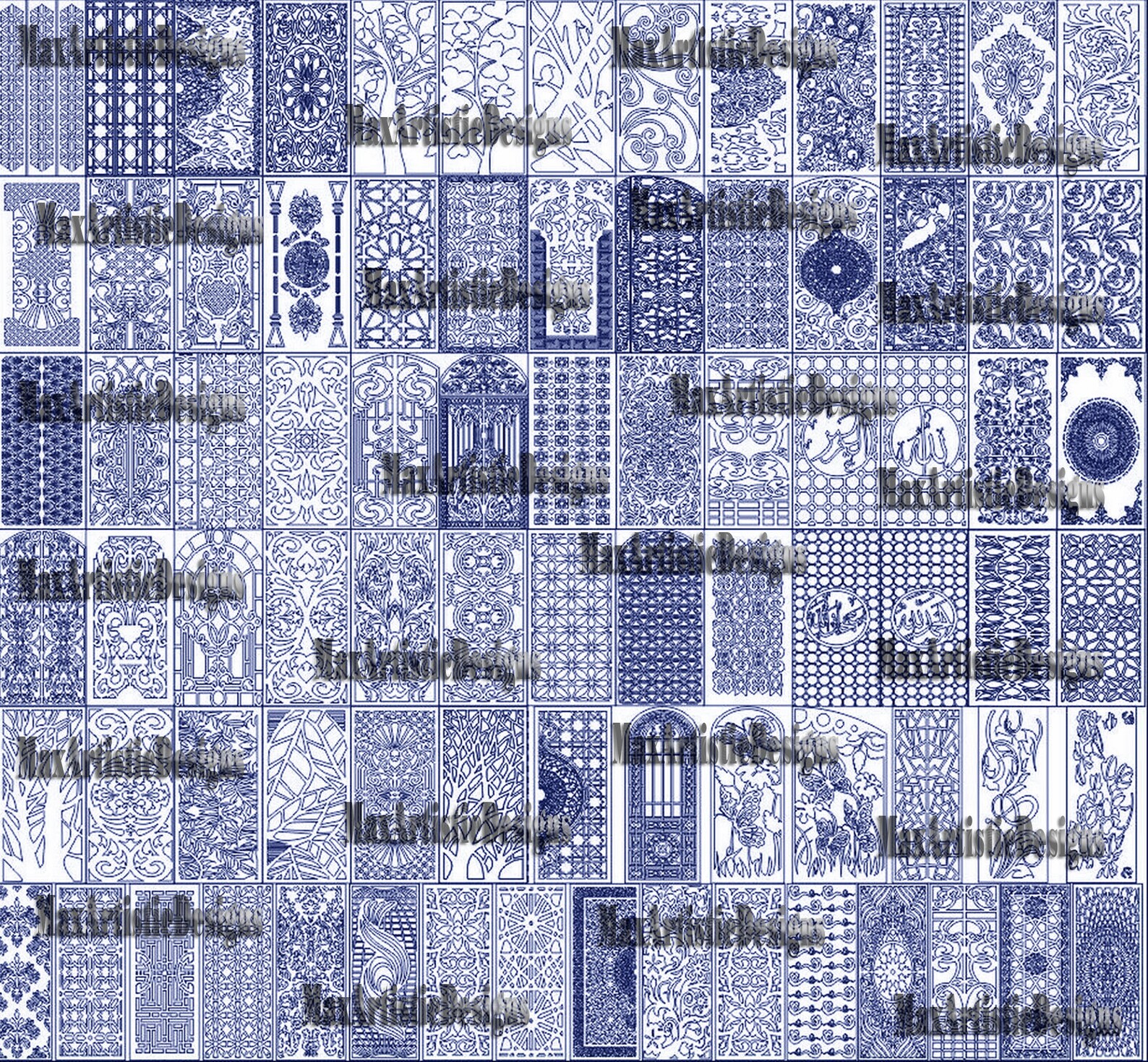 420 Decorative Cnc Panel Vector Designs Dxf Dwg Cdr Files for - Etsy