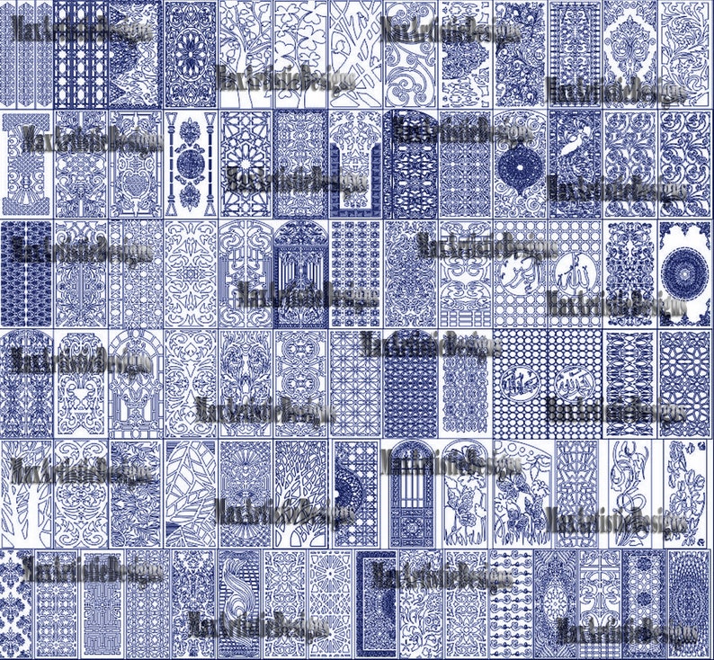 420 Decorative Cnc Panel Vector Designs Dxf Dwg Cdr Files for - Etsy