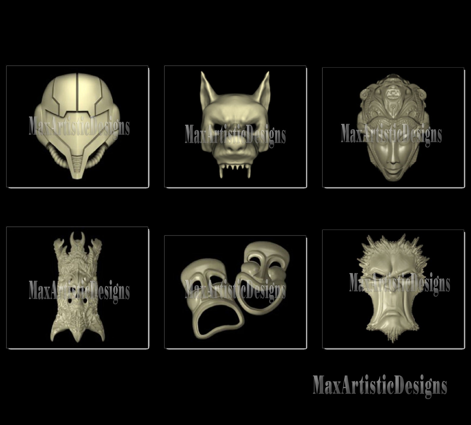 45+ 3d Mask Models STL Relief for CNC Router Machines - Download - Etsy