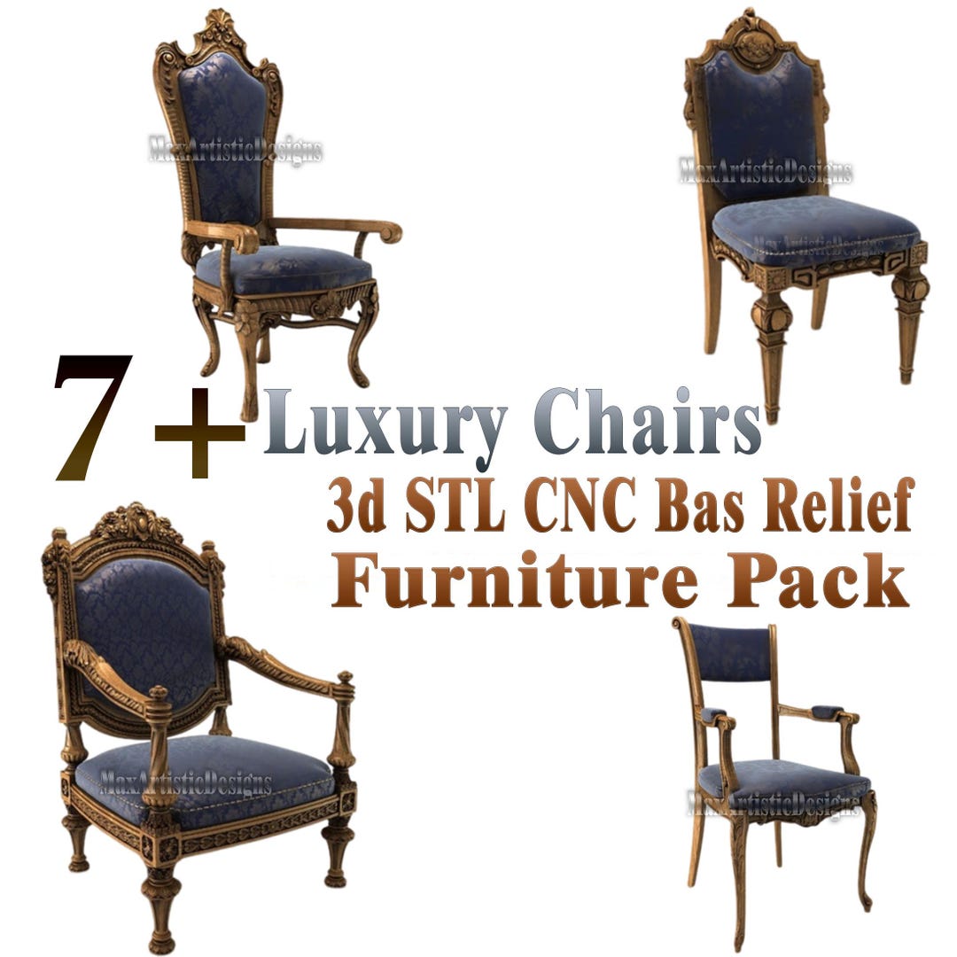 7+ 3d Stl Chairs Full Furniture Designs for 3d Printer Machines Cnc ...