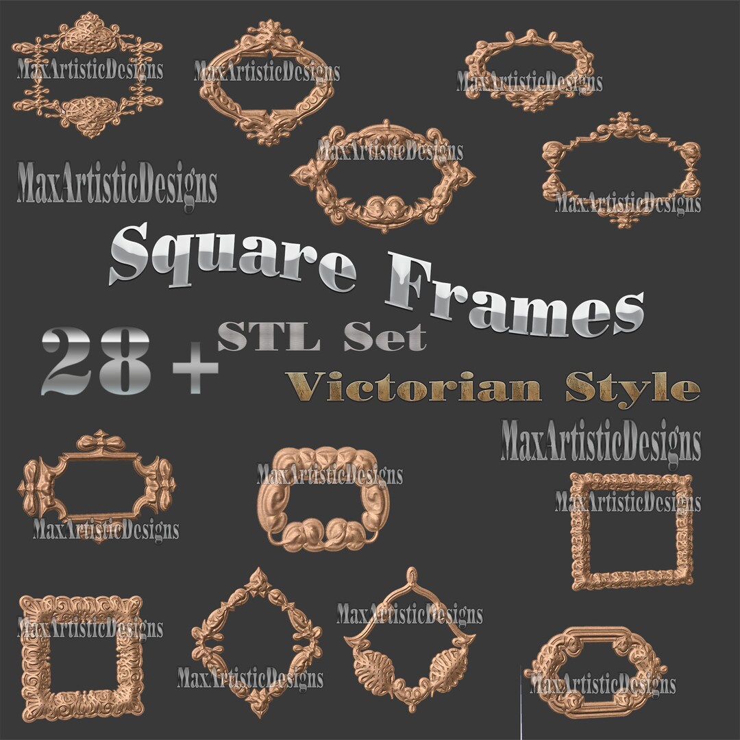 28+ Victorian 3d Stl Portrait Frame Models for CNC Router 3D Printers ...
