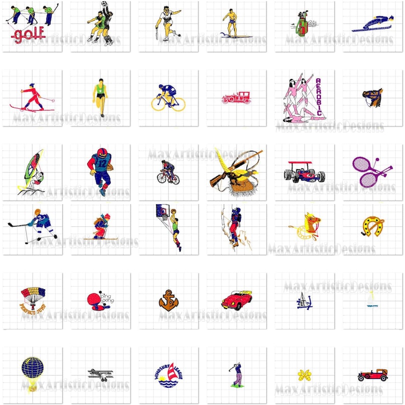 730+ Sports Embroidery Patterns Kit in Pes Format for All Sports ...