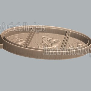 1 Fish Serving Tray 3D STL File for CNC Router & 3D Printer - Download ...