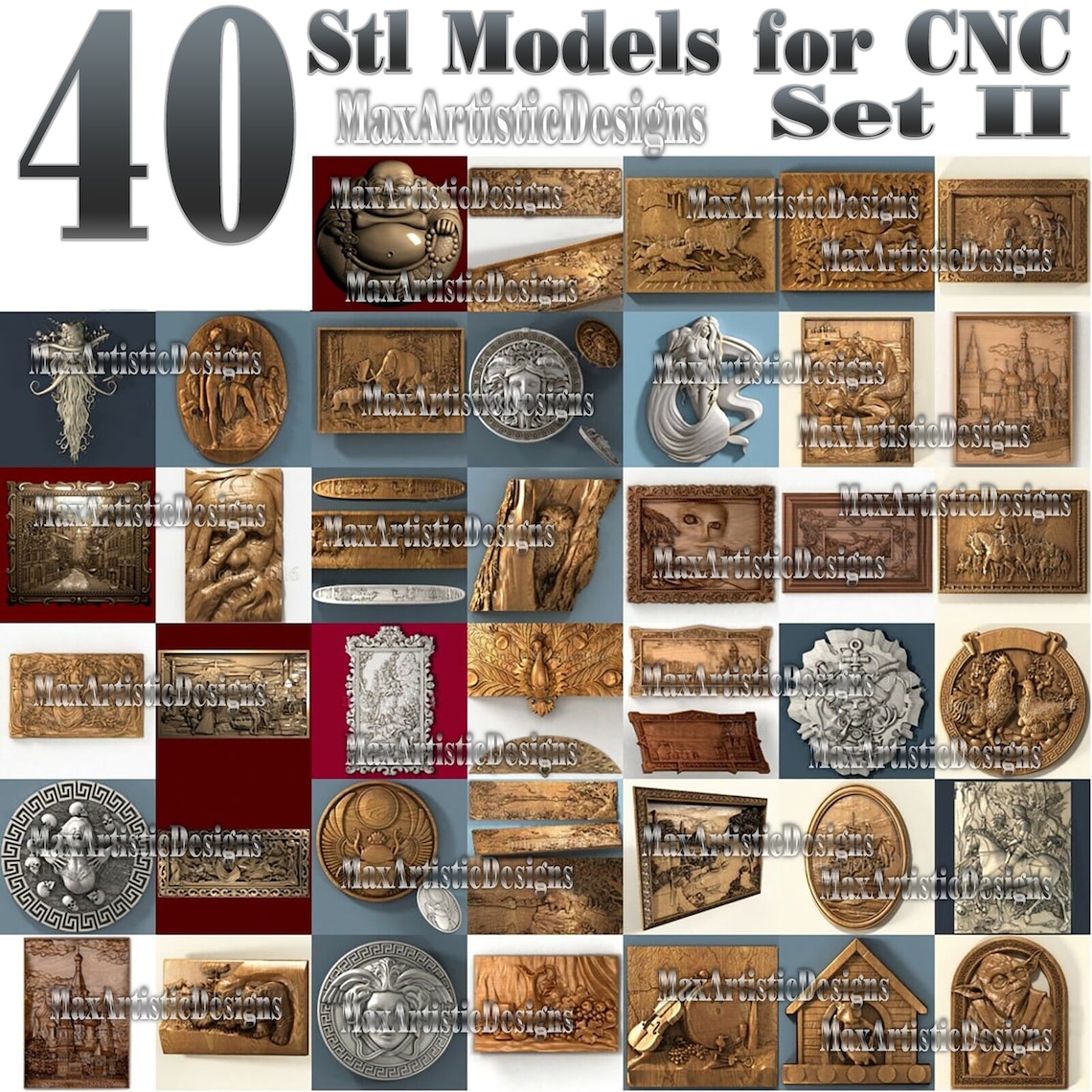 3d Stl Files 200 Pieces Basrelief Super Set for Metal Work - Etsy