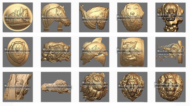 60 3d Stl Models Animal Collection for Cnc | Etsy