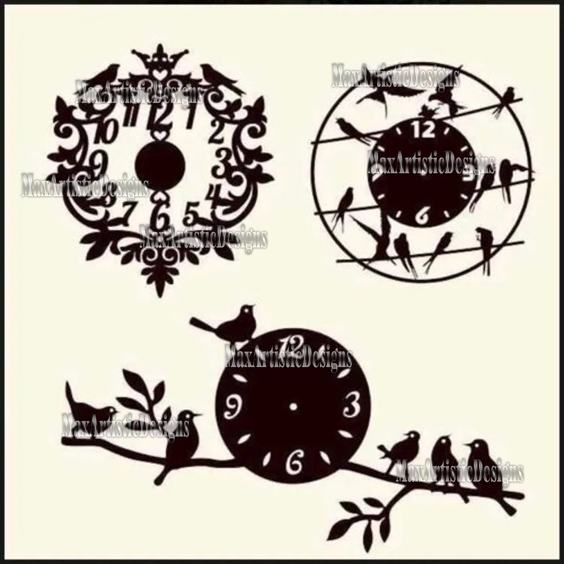 250 Cnc Vector Wall Disco Watches Dxf Svg for Laser Cutting - Etsy