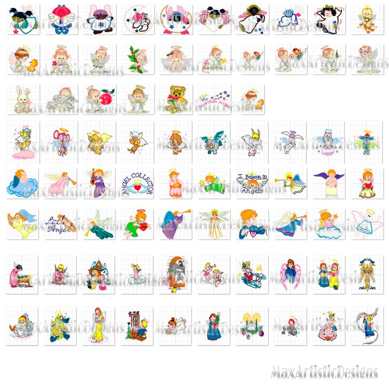 515 Angels Embroidery Designs for Embroidery Machine Pes - Etsy
