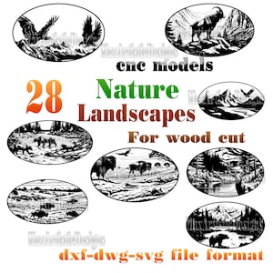 27+ Nature Landscape Cnc Vectors for Home Office Decor - Dxf File ...