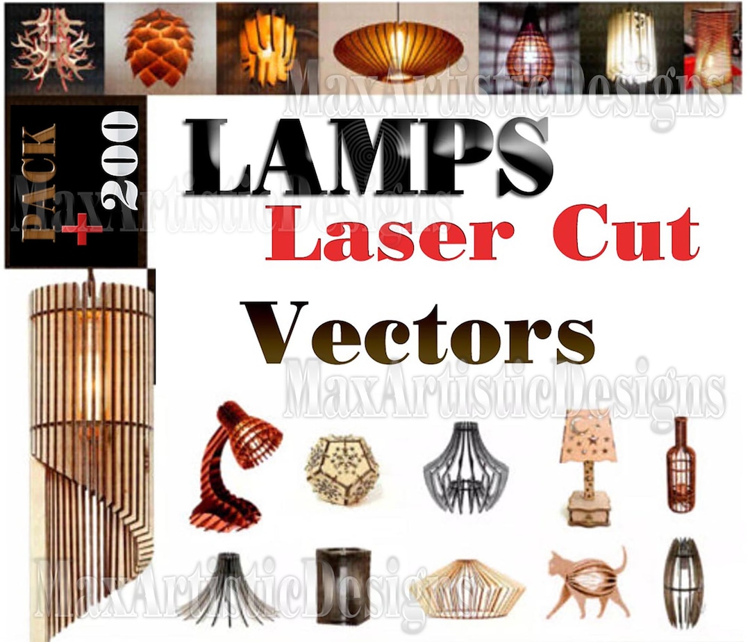 210+ Lamp Pack Laser Cut Vector Dxf Cdr Cnc 3d Files Pantograph Cnc ...