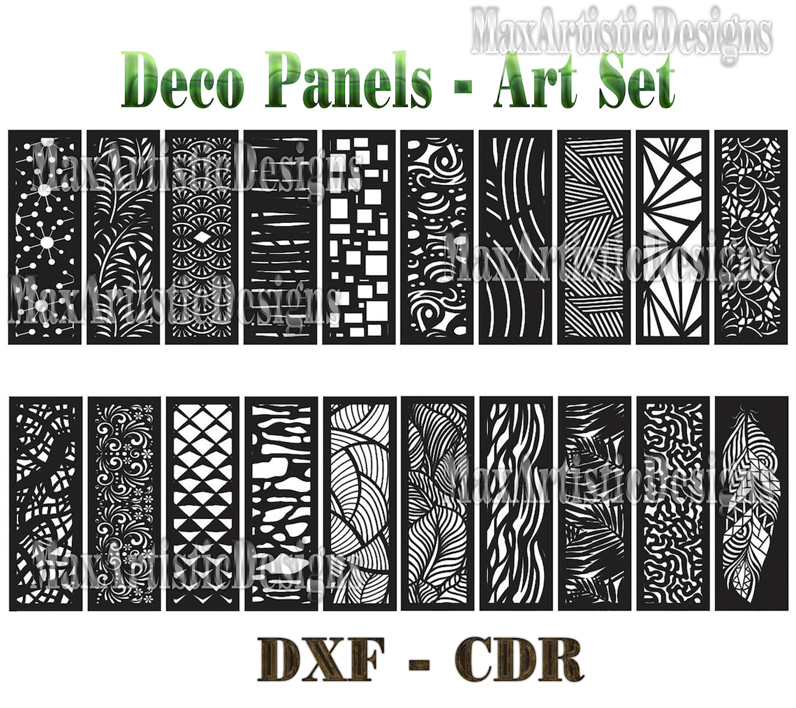 19 Dxf-cdr Vector Panels geometrical Abstract - Etsy
