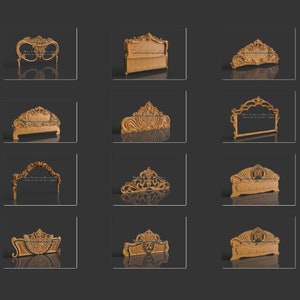 45 Bed Headboards & Footboards 3d Stl Files for Cnc Routers Engraving ...