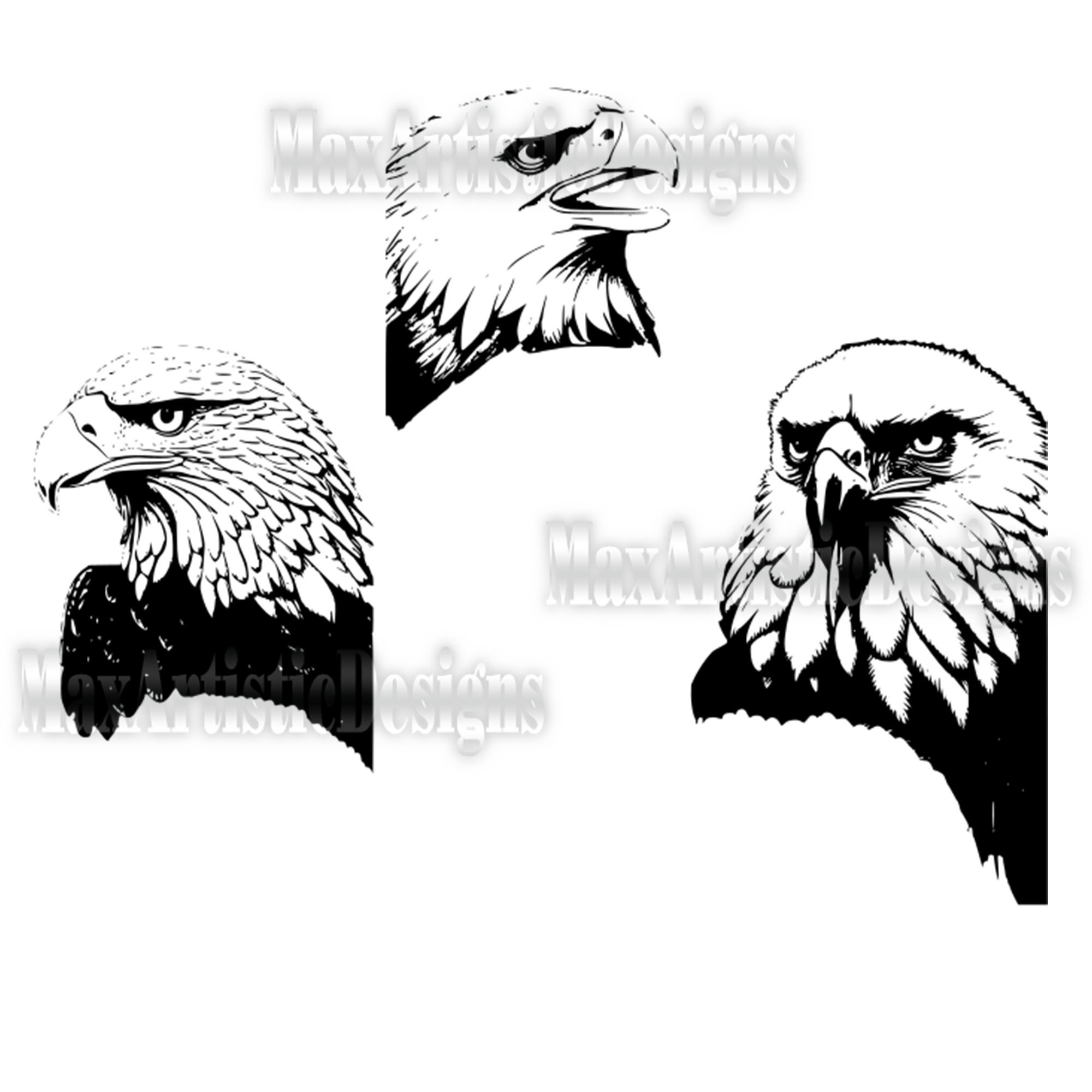 50+ Eagle Figures Cnc Vectors Pack Svg Dxf Eps Files Patriotic Birds ...