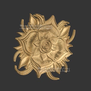 4 Carving Roses 3d Stl Models for Cnc Router Natural Geometric Models ...