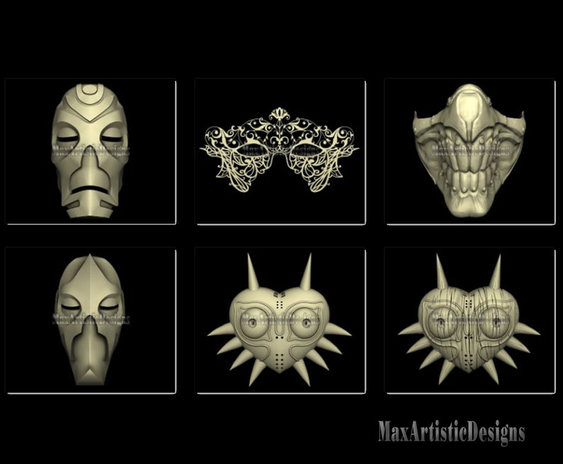 45+ 3d Mask Models STL Relief for CNC Router Machines - Download - Etsy