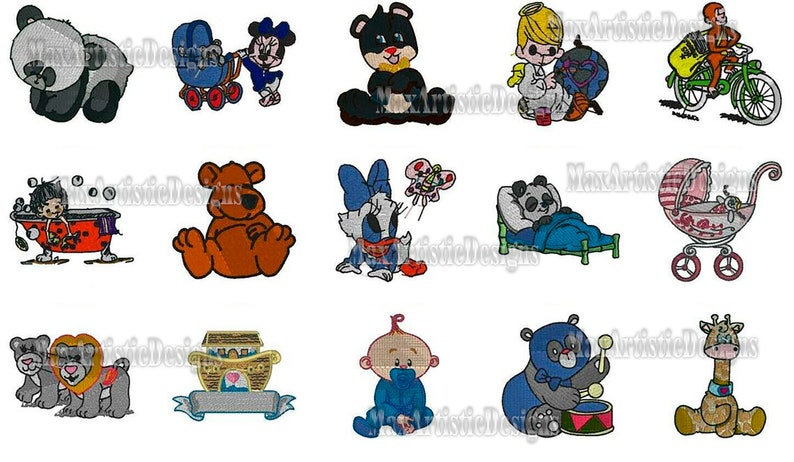 4000 Baby Animal Embroidery Patterns Machine Files in Pes - Etsy