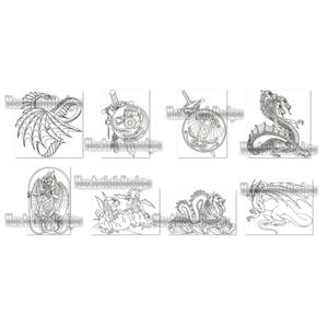 70+ Dragons 2d Cnc Files for Cnc Router/laser Cut in Dxf File Format ...