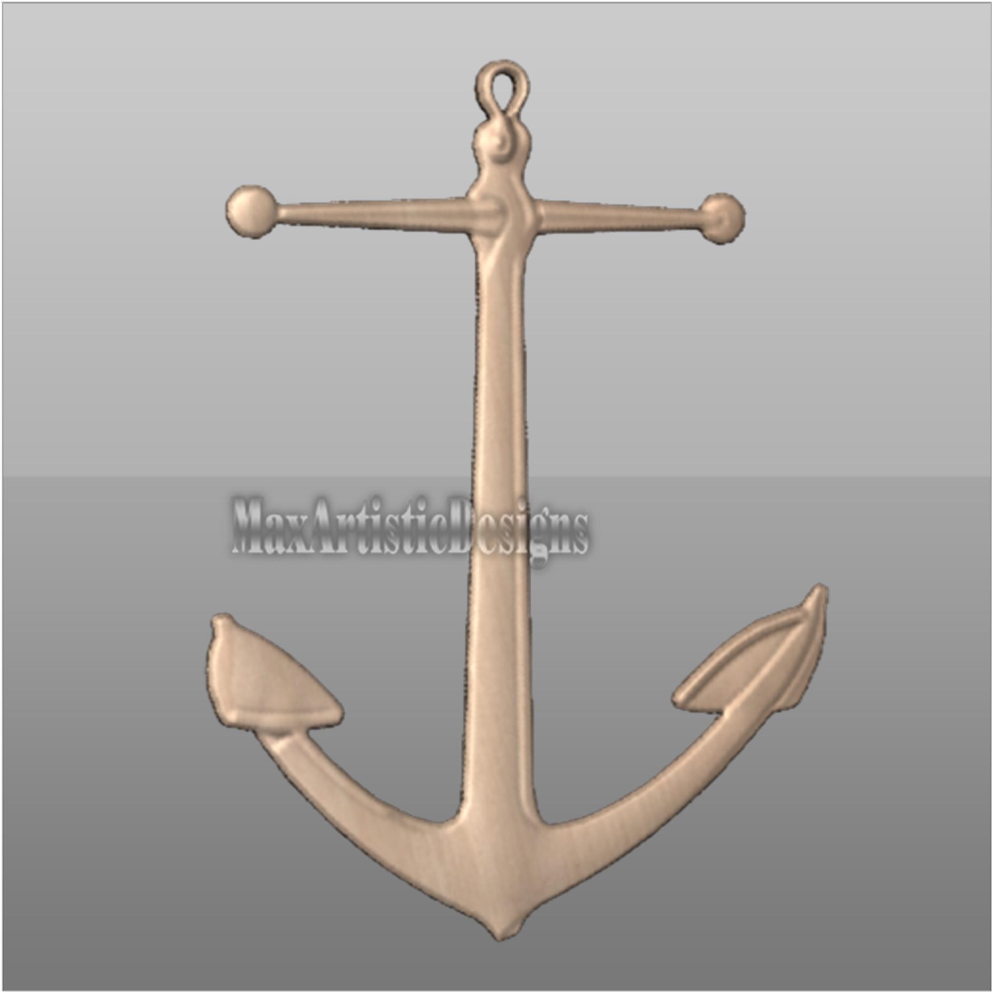 7 Ship Anchors 3d Stl Bas Relief Set for Cnc Router 3d Printing ...