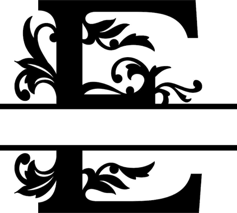 25 Dxf Vectors Split Monogram Letters For Plasma Laser Cut Etsy