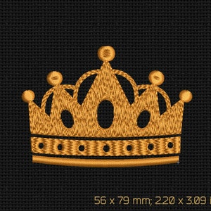 Crown Embroidery Design Pattern Dst Exp Hus Jef Pes - Etsy