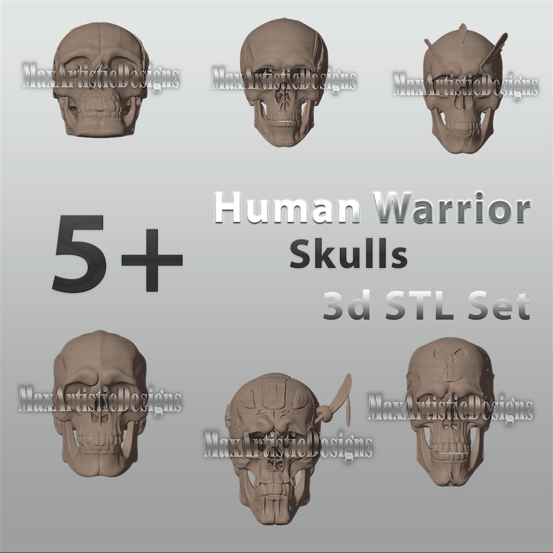 5+ 3d Human Warrior Skull Models for 3d Printer Machine - Digital ...