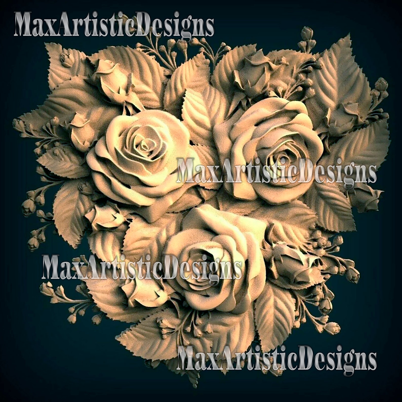 9 Decor Flower 3d STL Model for CNC Router 3D Printer Flower - Etsy