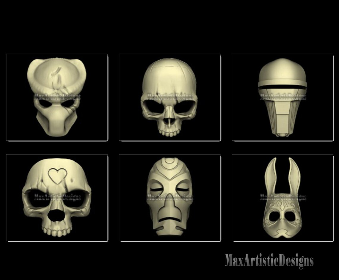 45+ 3d Mask Models STL Relief for CNC Router Machines - Download - Etsy