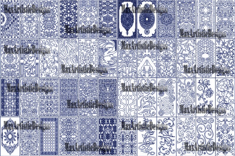 420 Decorative Cnc Panel Vector Designs Dxf Dwg Cdr Files for - Etsy