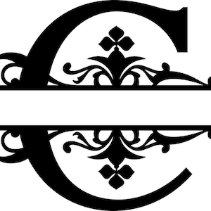 25 + Dxf Vectors Split Monogram Letters for CNC Plasma Laser Cut ...