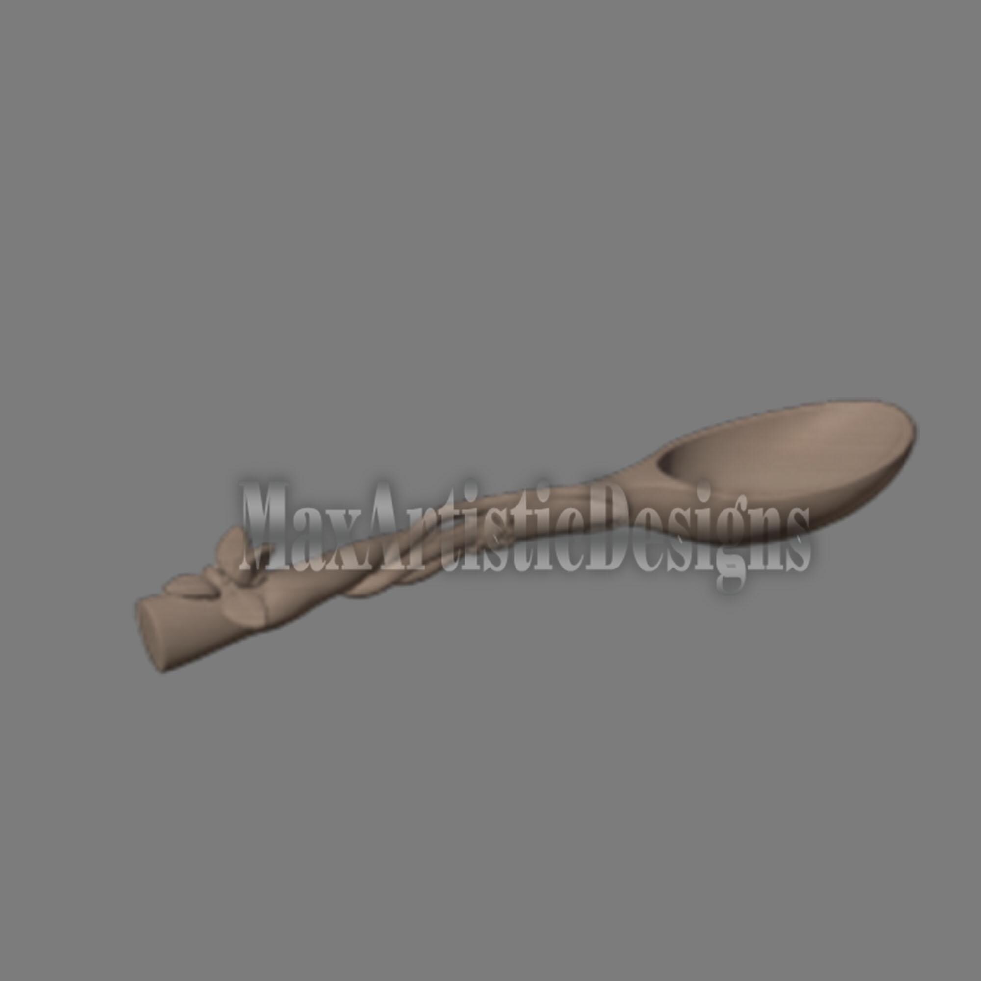 5 Ancient Style Spoons 3d Stl Kitchenware New Set for 3d Printing ...