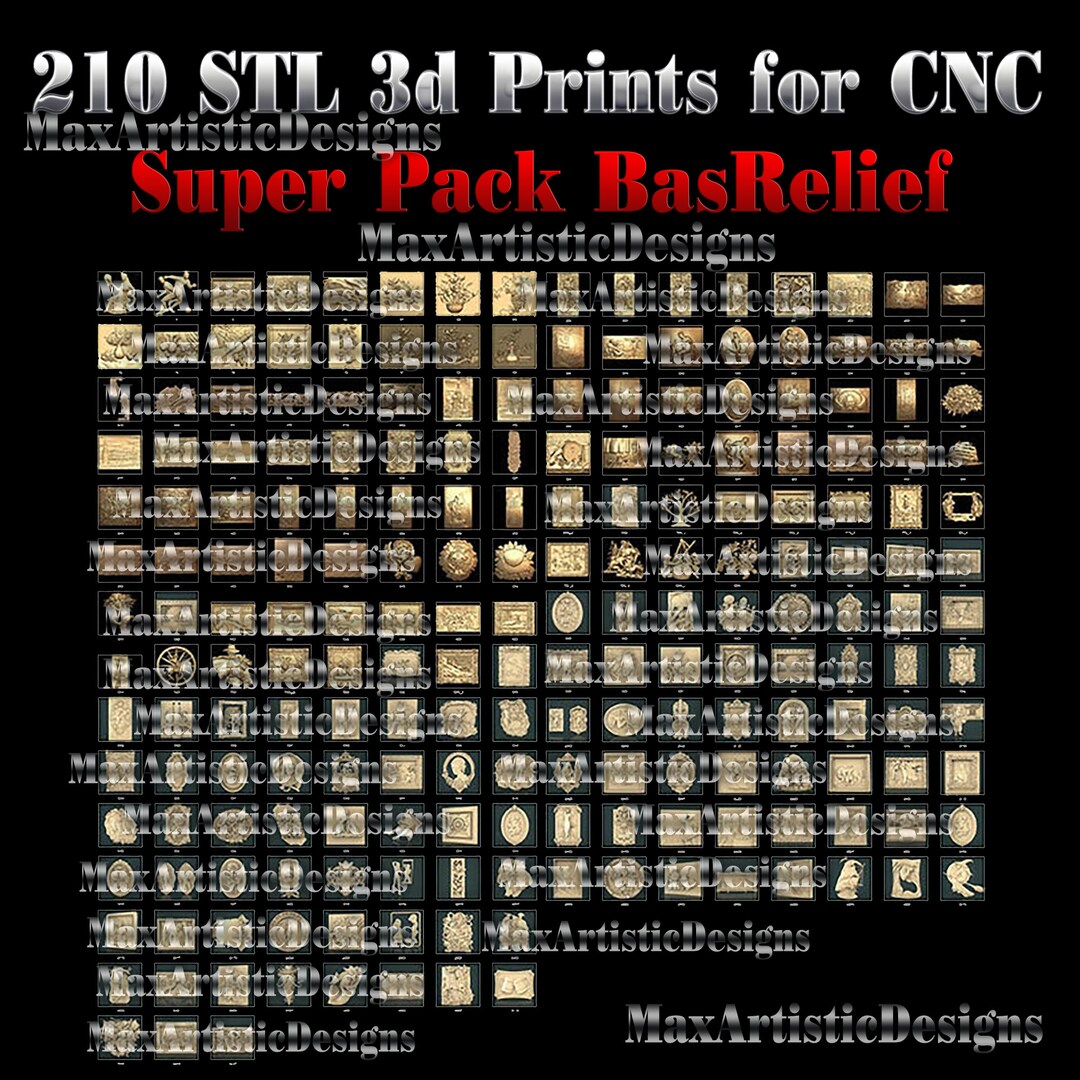 210 3d Stl Models Bas-relief Collection for Cnc Relief Machines ...