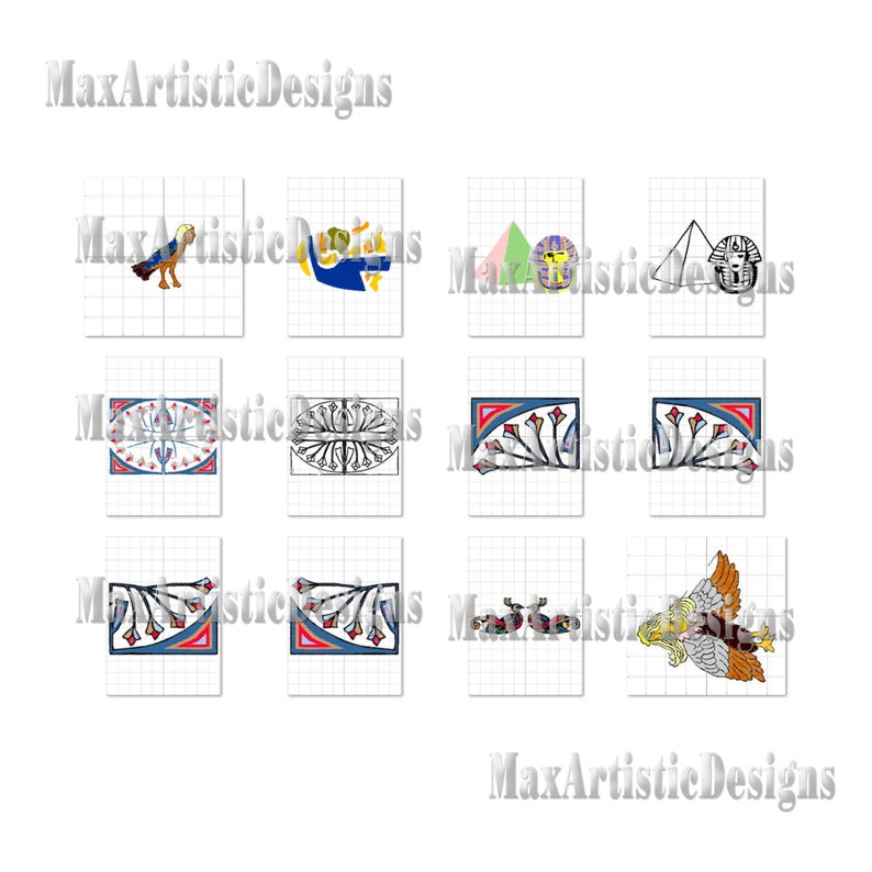 110+ Egypt Empire Embroidery Designs - Ancient Motifs PES DST JEF Hus ...