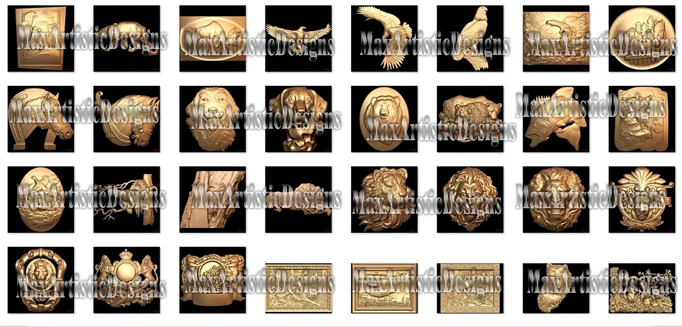 210 + 3d Stl Models - Animal Collection for Cnc Relief Machines Wood ...