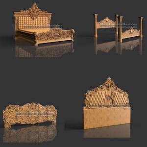 45+ Bed Headboards & Footboards 3d Stl Files for Cnc Routers Engraving ...