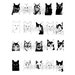 85 Cats Cnc Vectors Set DXF SVG EPS Files Cnc Clipart Models Digital ...