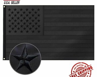 Blackout American Flag - Etsy