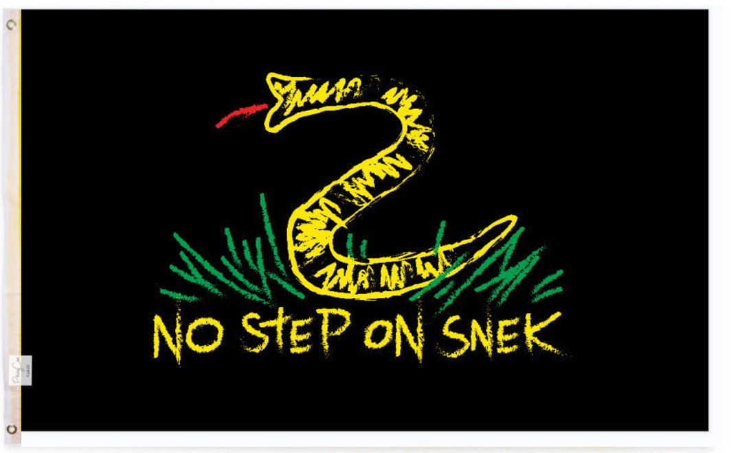 3x5ft Black No Step on Snek Flag Banner Gadsden Don't Tread Patriot Tea ...