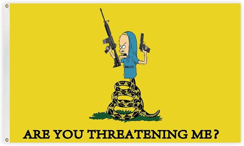 3x5ft Flag Beavis Cornholio Meme Are You Threatening Gadsden - Etsy