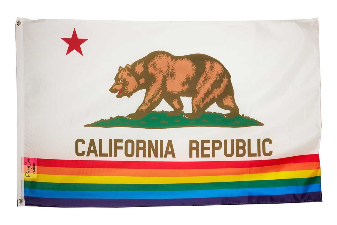 California Rainbow 3x5ft Polyester Flag Gay Pride LGBTQ San - Etsy