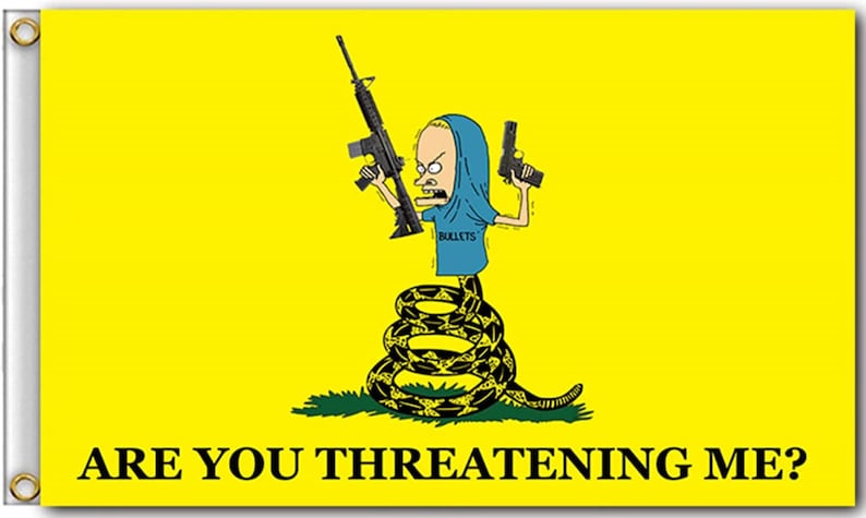 3x5ft Flag Beavis Cornholio Meme Are You Threatening Gadsden - Etsy