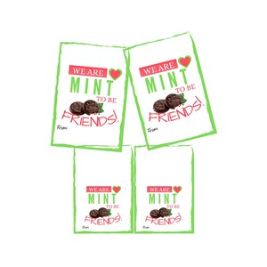 Printable Girl Scout Valentine, We Are Mint to Be Friends, Valentine's ...