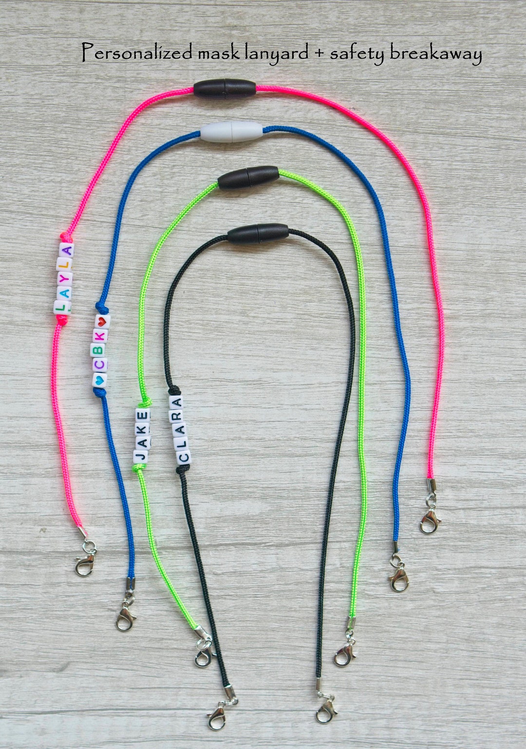 Kids Breakaway Mask Lanyard, Kids Personalized Breakaway Mask Lanyard ...