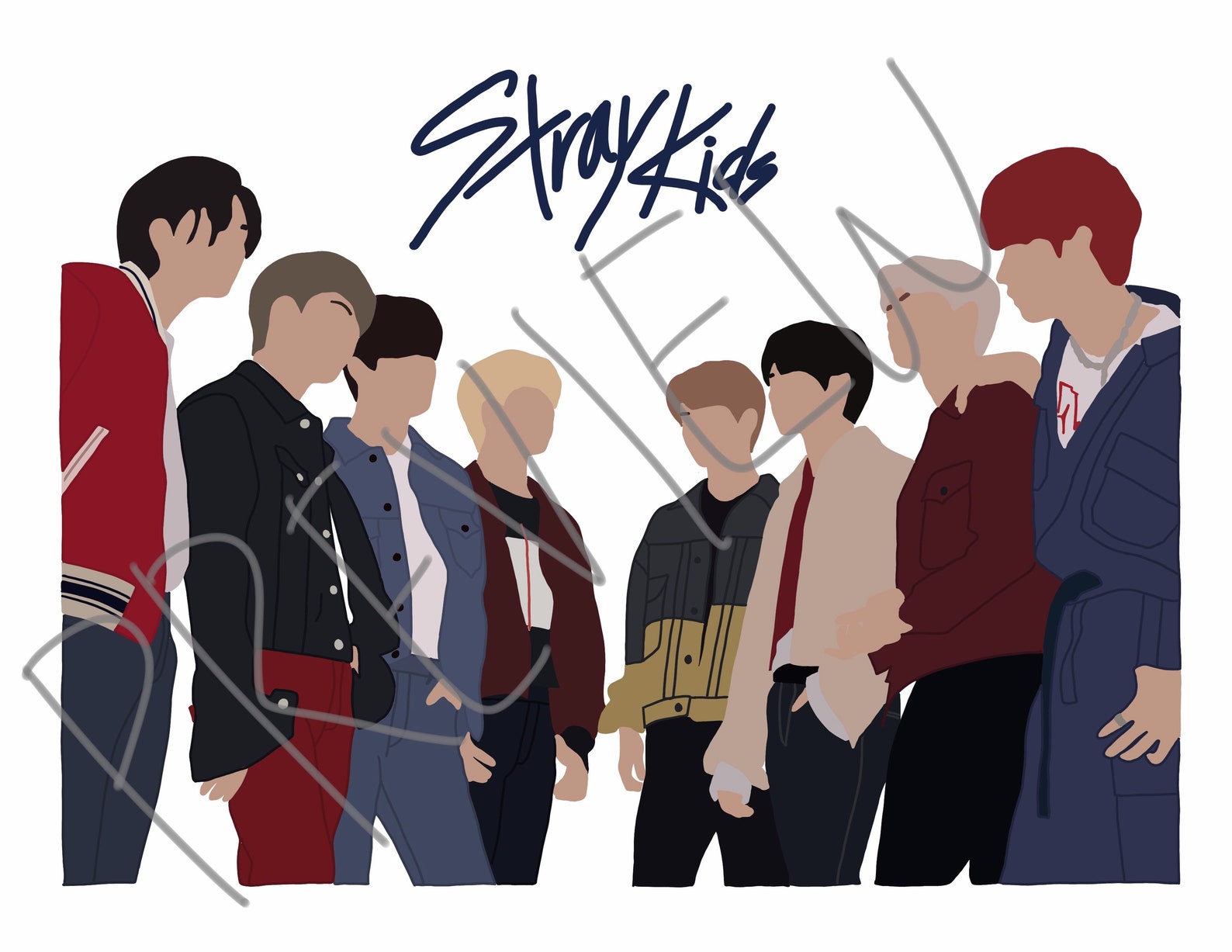 Stray Kids Digital Drawing - Etsy Singapore