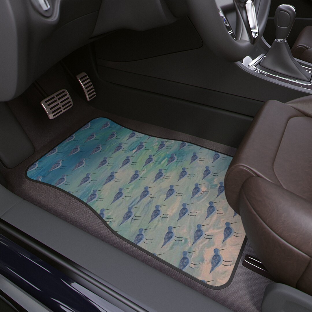 Sandpipers Beach Design Car Floor Mats, 1pc With My Art. Each Mat is ...