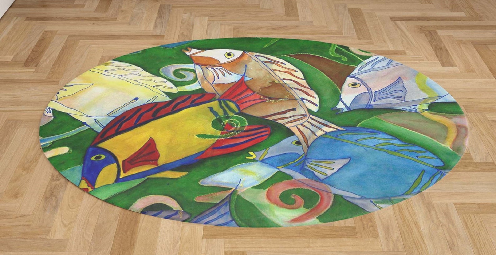 Tropical Fish School Colorful Coastal Beach House Area Rugs of - Etsy