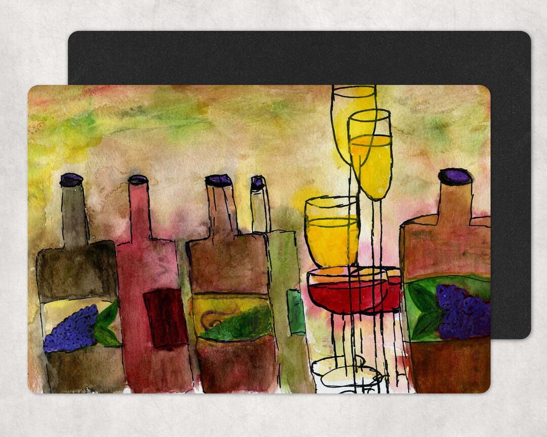 Tuscany Wine Cocktail Table Bar Coastal Neoprene Placemats Mats With My ...