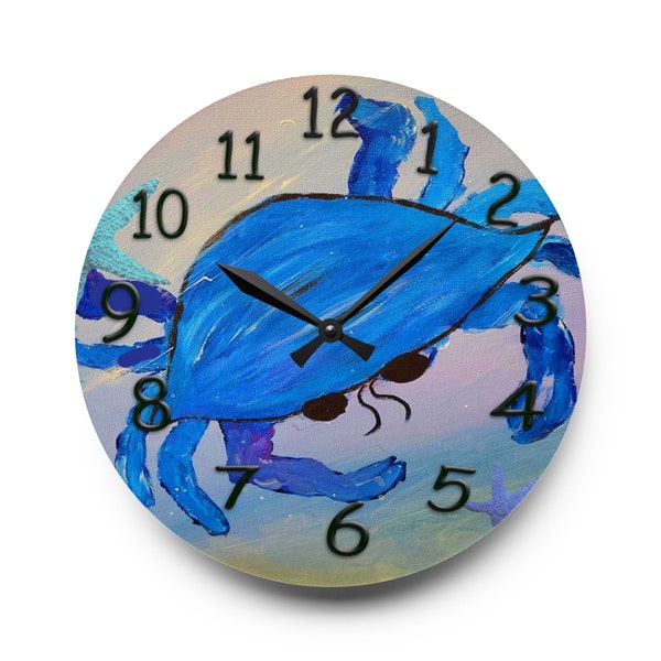 Blue Crab Clock - Etsy