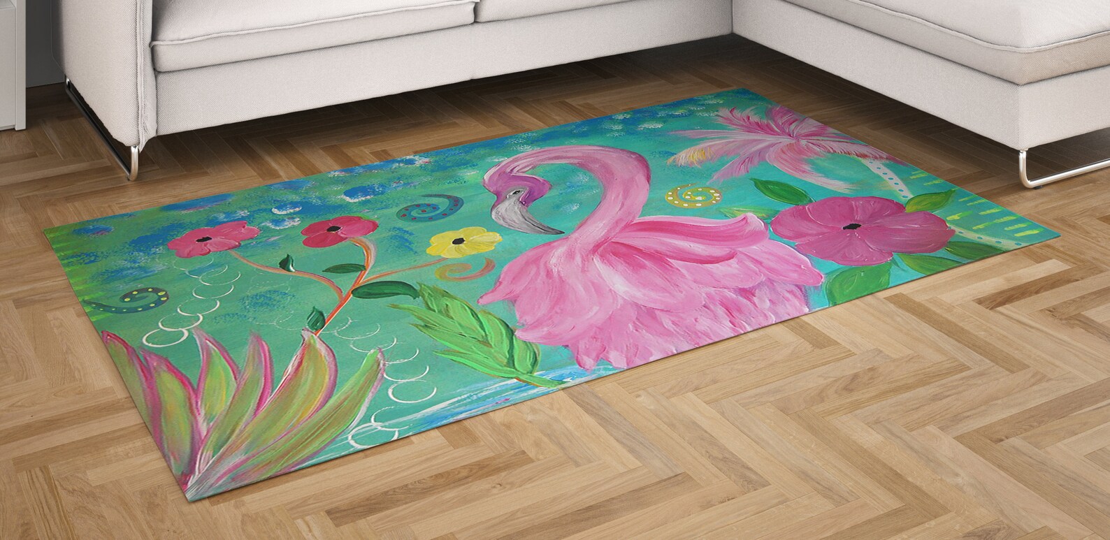 Flamingo Fantasy Garden Tropical Coastal Beach Home Indoor | Etsy