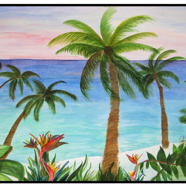 Palm Tree Rug - Etsy